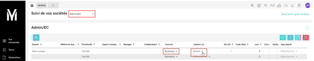 Comment activer une formule Limpyd sur un dossier MyUnisoft